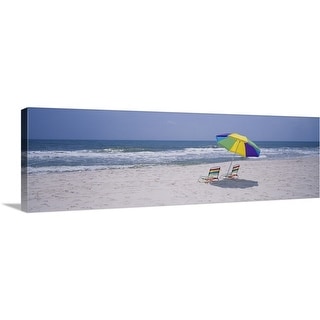 "Chairs on the beach, Gulf of Mexico, Alabama" Canvas Wall Art - Bed ...