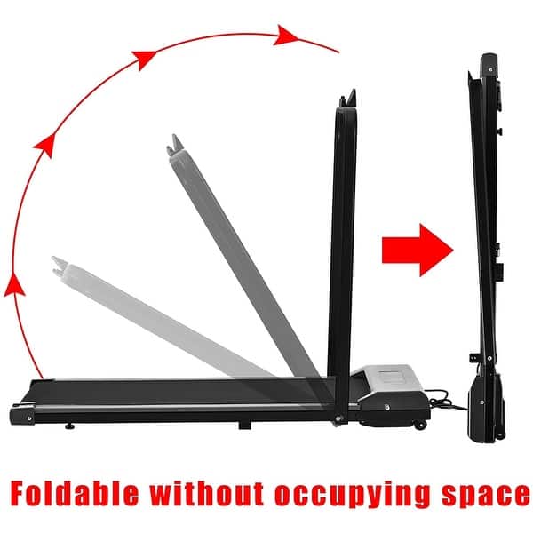 2 in 1 Walking Pad Treadmil Under-Desk Folding Treadmills for Home Gym ...