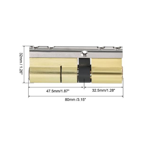 32.5/42.5 (80mm Overall) European Double Lock Cylinder with Keys ...