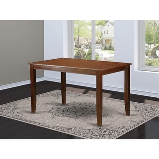 Counter Height Dining Table - 36x60 Rectangular Table Mahogany Finish ...