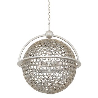 Kalco Five Light Pendant Marrero Aged Silver - Exact Size - Exact Size ...