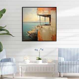 Designart "Minimalist Coastal Cliffside Architecture" Coastal Windows ...