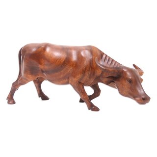 Novica Handmade Hungry Buffalo Wood Sculpture - Bed Bath & Beyond ...