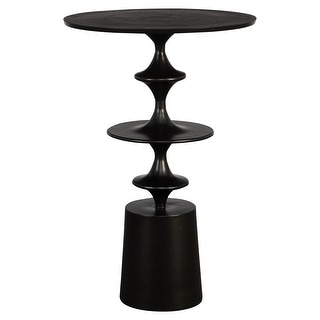 Uttermost Flight Textured Black Accent Table - 16"W x 24"H x 16"D - Bed Bath & Beyond - 39975080