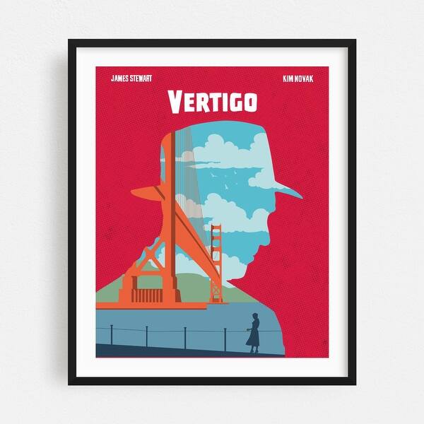 Vertigo Movie Poster Illustrations Hitchcock Vertigo Art Print/Poster ...