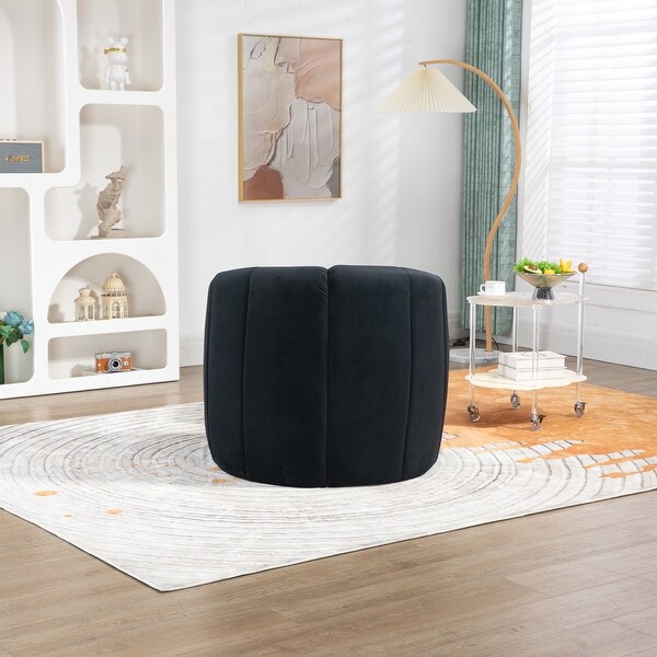 Concave type Single Sofa w Ottomans Barrel Sofa Club Tub Chair Black Bed Bath Beyond 39721013