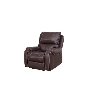 39 inch Rotating Single Sofa Recliner, Faux Leather Manual recliner ...