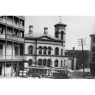 Calvert Station/Baltimore Sun offices Black and White Gallery Wrapped ...