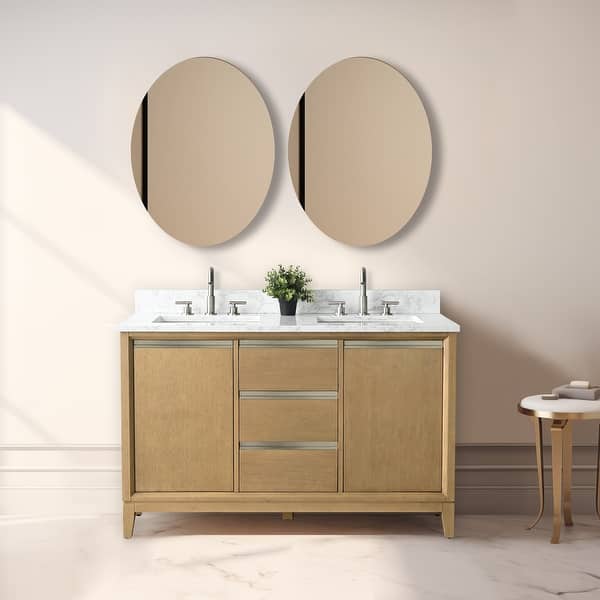 Vanity Art Bathroom Vanity with Ceramic Sink and Engineered Marble Top ...