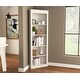 Inval 71-inch 5 Shelf Engineered Wood Corner Bookcase - Bed Bath ...