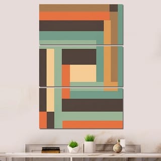 Designart "Vintage Mid-century Graphics V" Modern Midcentury Canvas Art ...