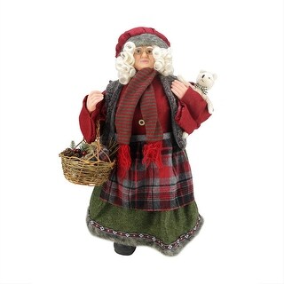 24" Country Rustic Chef Standing Mrs. Claus Christmas Figure with ...