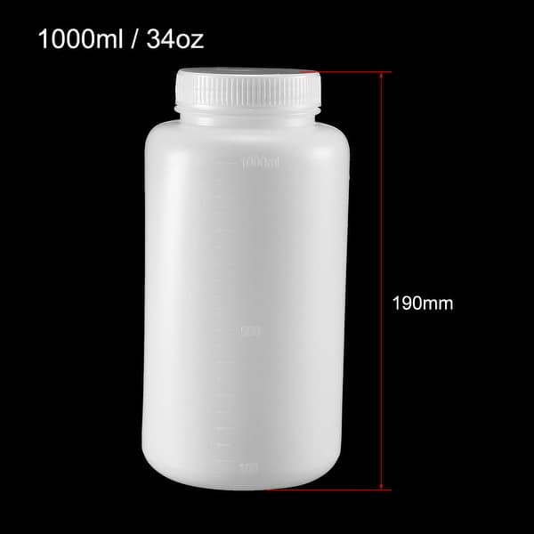 Plastic Lab Reagent Bottle 1000ml Sample Sealing Storage Container ...