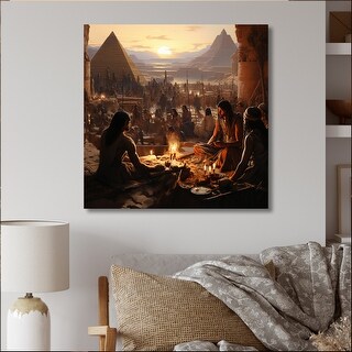 Designart "Egypt Ancient Rituals III" Egyptians Metal Wall Art Prints ...