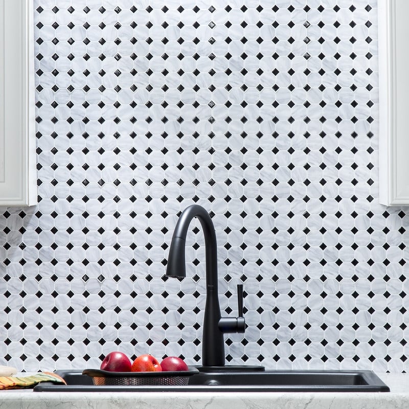 Tack Tile Peel & Stick Vinyl Backsplash (pack of 3) - Overstock - 21930782