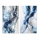 Designart "Blue and Grey Ethereal Elixir" Abstract Wall Art Set Of 2 ...