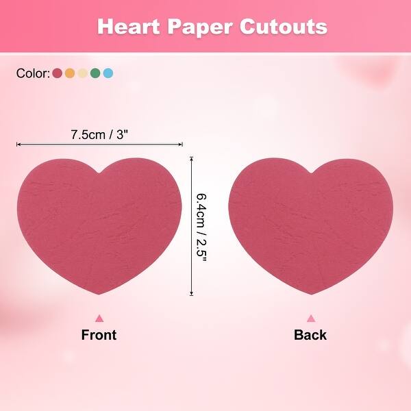 Heart Paper Cutouts Heart Shaped Cut Outs for Valentine's Day Classroom ...