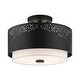Livex Lighting Noria 3 Light 15" Wide Semi-Flush Drum Ceiling Fixture ...