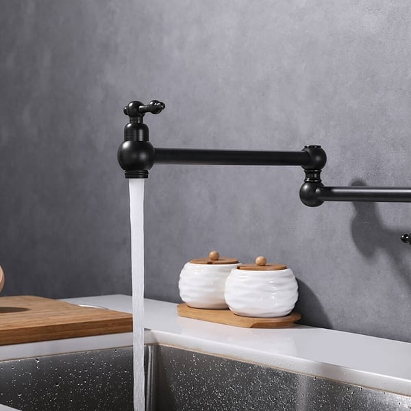 Vanityfair Pot Filler Wall Mount Kitchen Faucet Folding Stretchable Pot ...