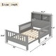 Twin Size Platform Bed w/Storage Headboard,Pull-Out Design,Safety Rail ...