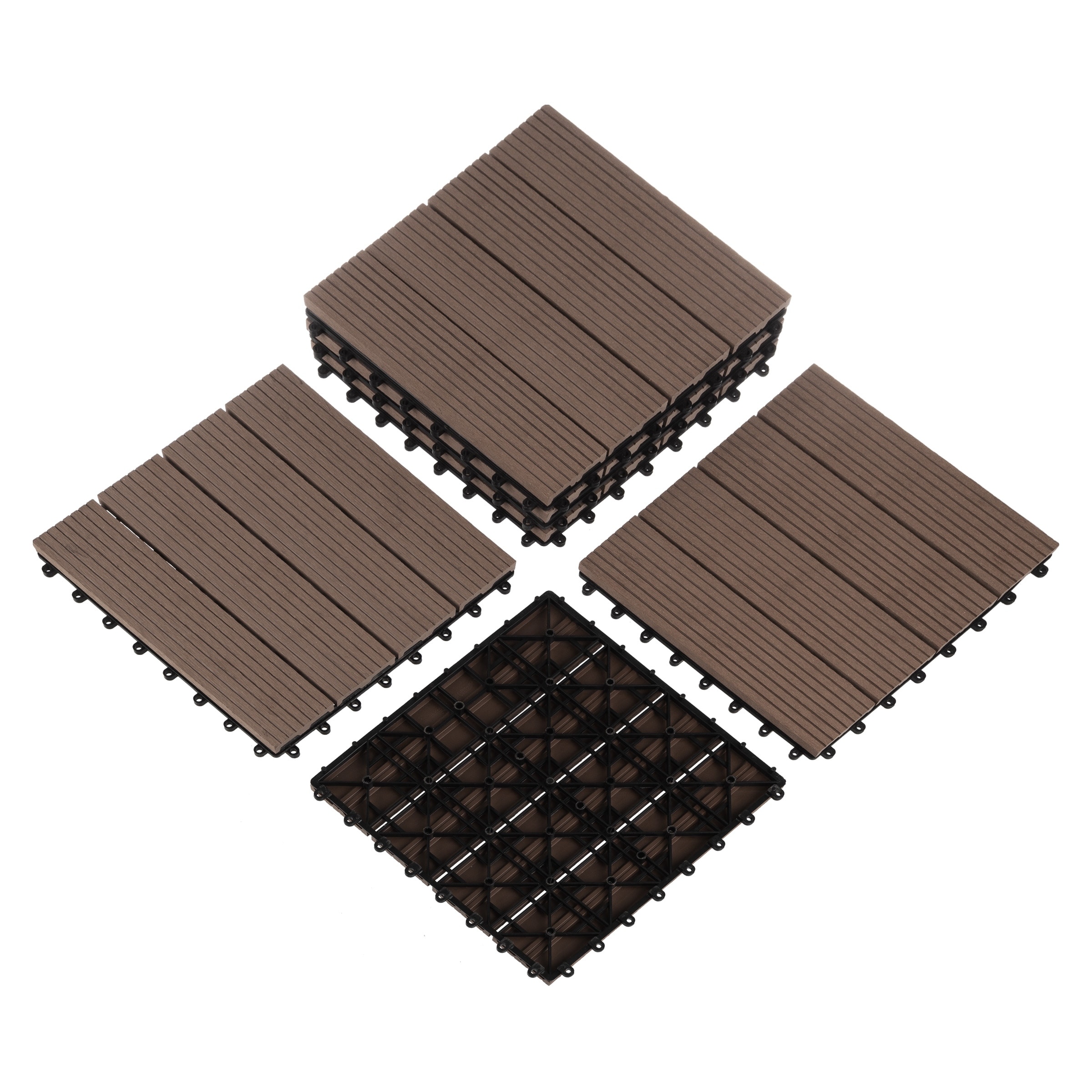 Brown Plastic Floor Tiles - Bed Bath & Beyond