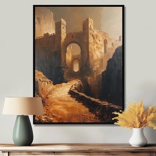 Designart "Mesopotamia Babylon Ancient Citadel I" Fortresses Framed ...