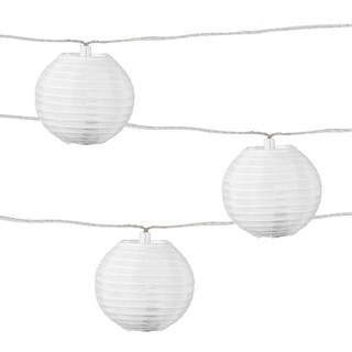 Glow Soji Solid Solar String Lights - White - Bed Bath & Beyond - 40262293