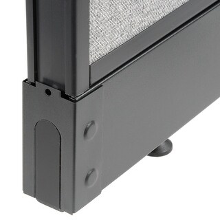 Steel End Base Cap for Interion Office Partition Panels - Black - 4"L x ...