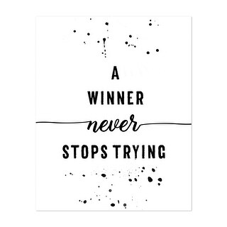A winner never stops trying Typography Inspirational Art Print/Poster ...