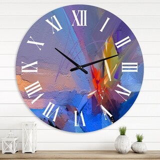 Designart 'Abstract Colorful Seascape VI' Modern wall clock - Bed Bath ...