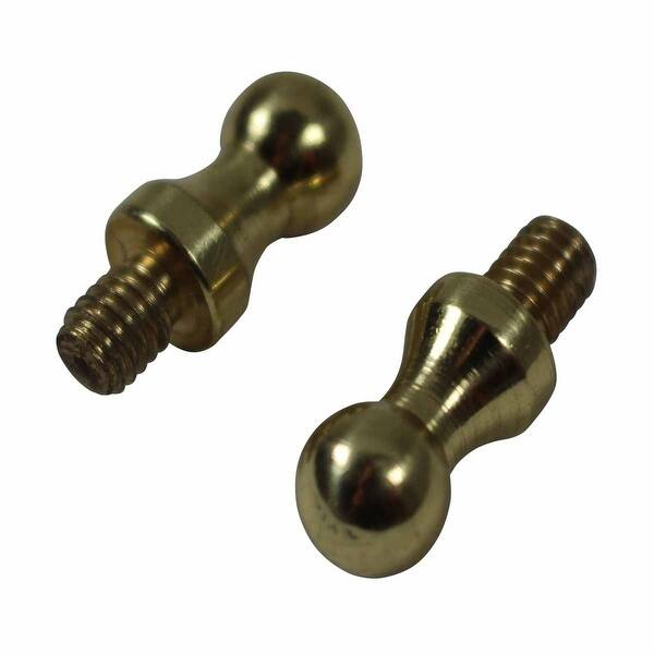 Brass Small Cabinet Door Hinge Finial Pair 1/2 in Finial with Ball Tip ...