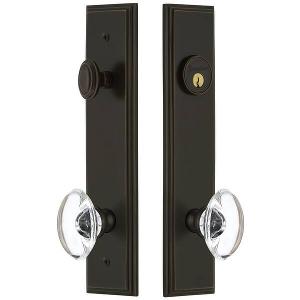 Grandeur Carre Solid Brass Tall Plate Single Cylinder Keyed Entry Set ...