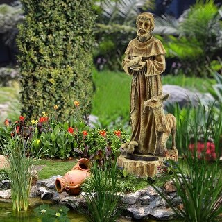 EROMMY Outdoor Religious Saint Statue, 51.2'' Spiritual Garden Decor ...