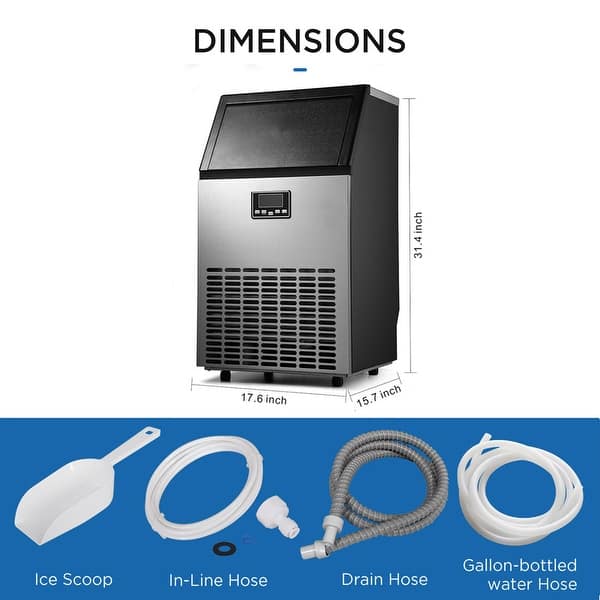 JEREMY CASS Commercial Stainless Steel Construction Freestanding Ice ...