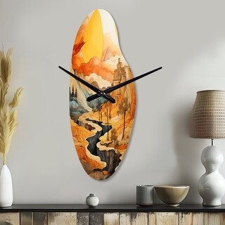 Designart - Bold Landscape Canyon Desert VI - Canyon Large Wall Clock ...