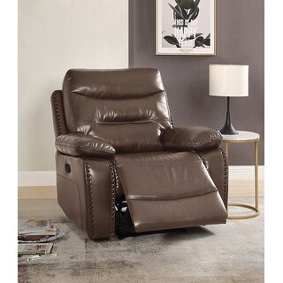 Motion Leather-Gel Recliner Horizontal Tufted Webbed Construction ...