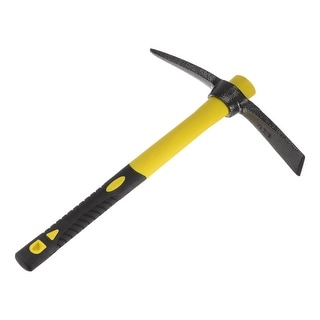 Pick Mattock Hoe 15" Steel Weeding Garden Pick Axe with Red Fiberglass ...