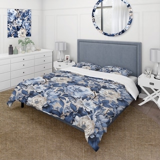 Designart "Cobalt Blue Chinoiserie Ii Victorian Pattern I" Cottage Bed ...