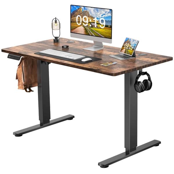 Electric Height Adjustable Ergonomic Computer Desk - Bed Bath & Beyond ...