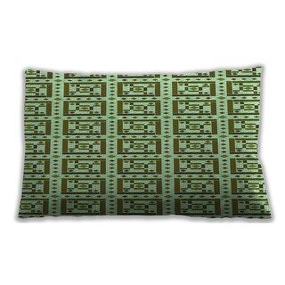 Ahgly Company Patterned Indoor-Outdoor Pale Green Lumbar Throw Pillow ...