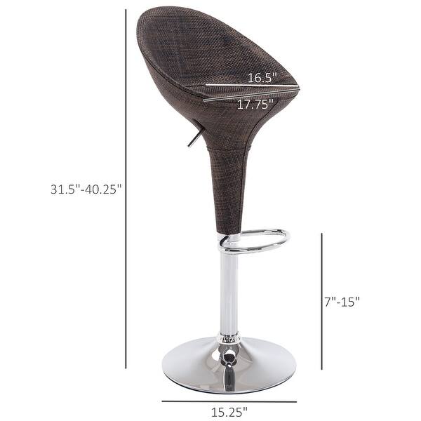 Barrel-Shaped Bar Stool Simple Height Bar Stool with Silver Round Base ...