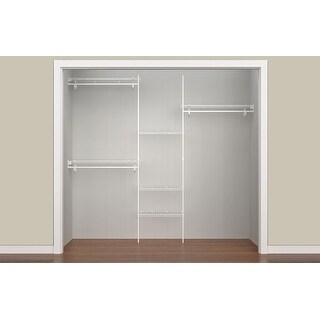 ClosetMaid SuperSlide Fixed Mount 60-96 Inch Wire Closet Organizer ...