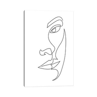 iCanvas "Relief - One Line Face" by Addillum Canvas Print - Bed Bath ...
