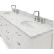 Ariel H073DCWOVO Bristol 73" Free Standing Double Oval Basin Vanity ...