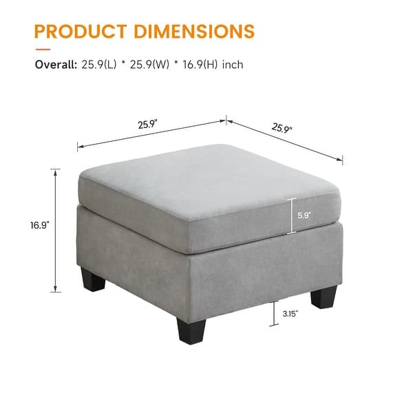 Aiden Sectional Sofa Bed Set Reversible Modular Sofa Couch with Storage ...