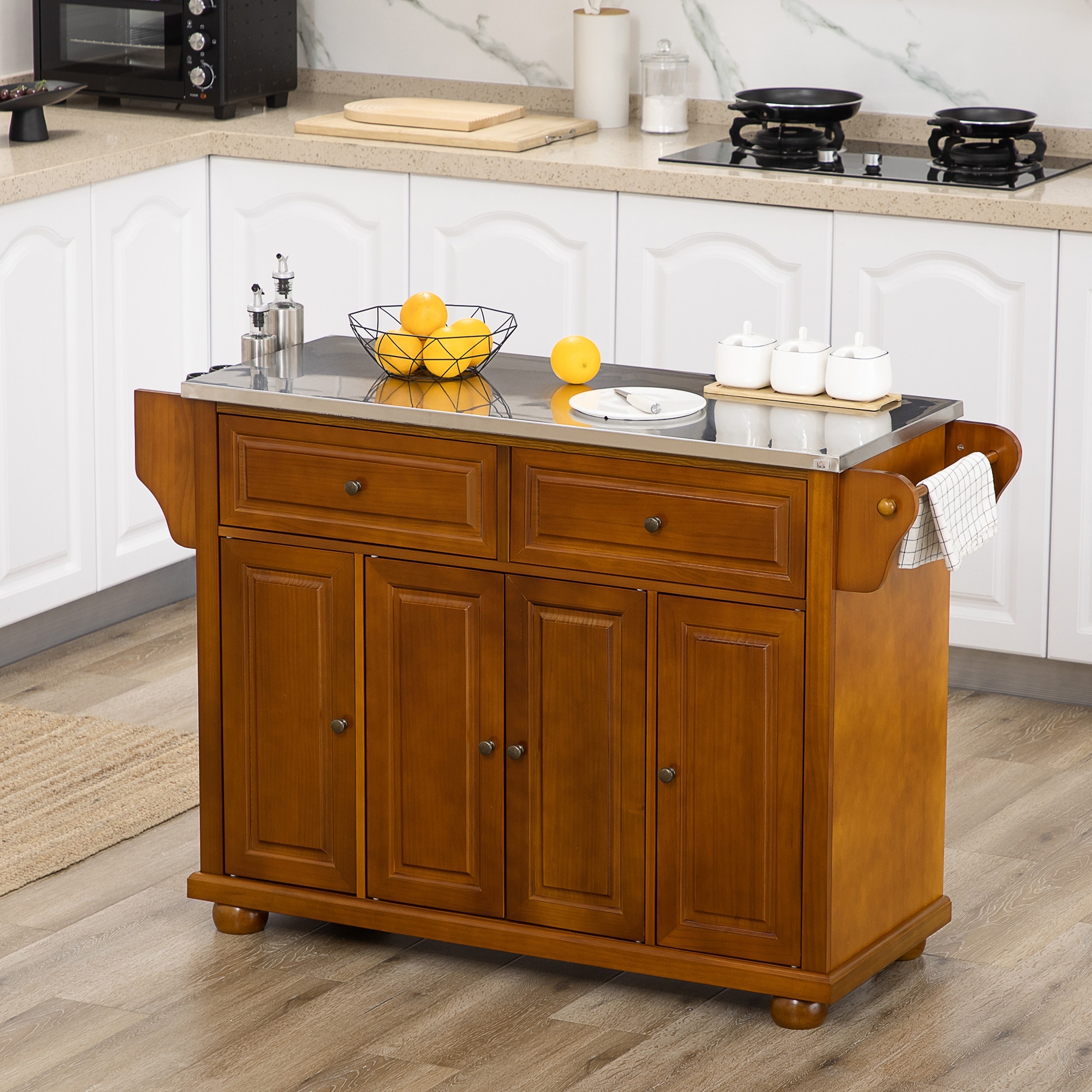 Brown Homcom Kitchen Islands and Carts - Bed Bath & Beyond
