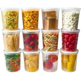 32 oz Microwavable Deli Food Storage Containers with Lids - Bed Bath ...