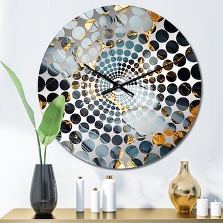 Designart "Gilded Gold And Black Luxe Marble Splendor" Gold Marble ...