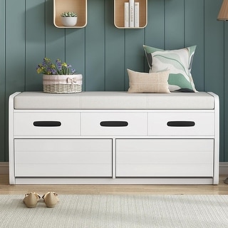 Rustic Storage Bench with Drawers and Hidden Storage - Bed Bath ...