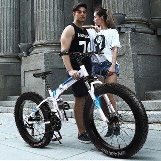 Fat Tire Mens Mountain Bike 17Inch Medium High Tensile Frame - Bed Bath ...